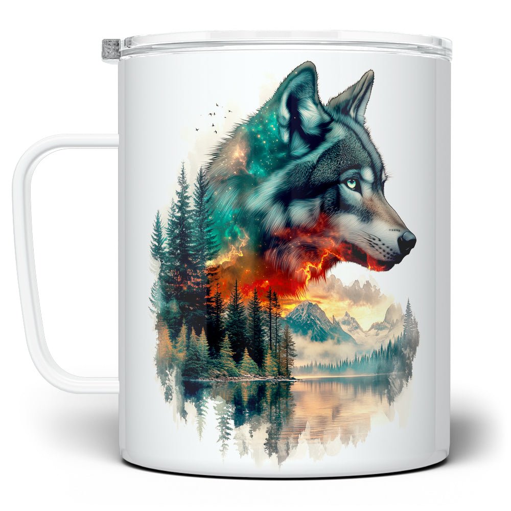 Nature Wolf Insulated Travel Mug | Wolf Mugs | Loftipop