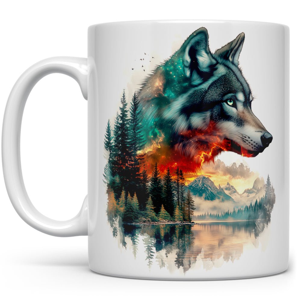 Nature Wolf Mug | Wolf Gifts | Loftipop