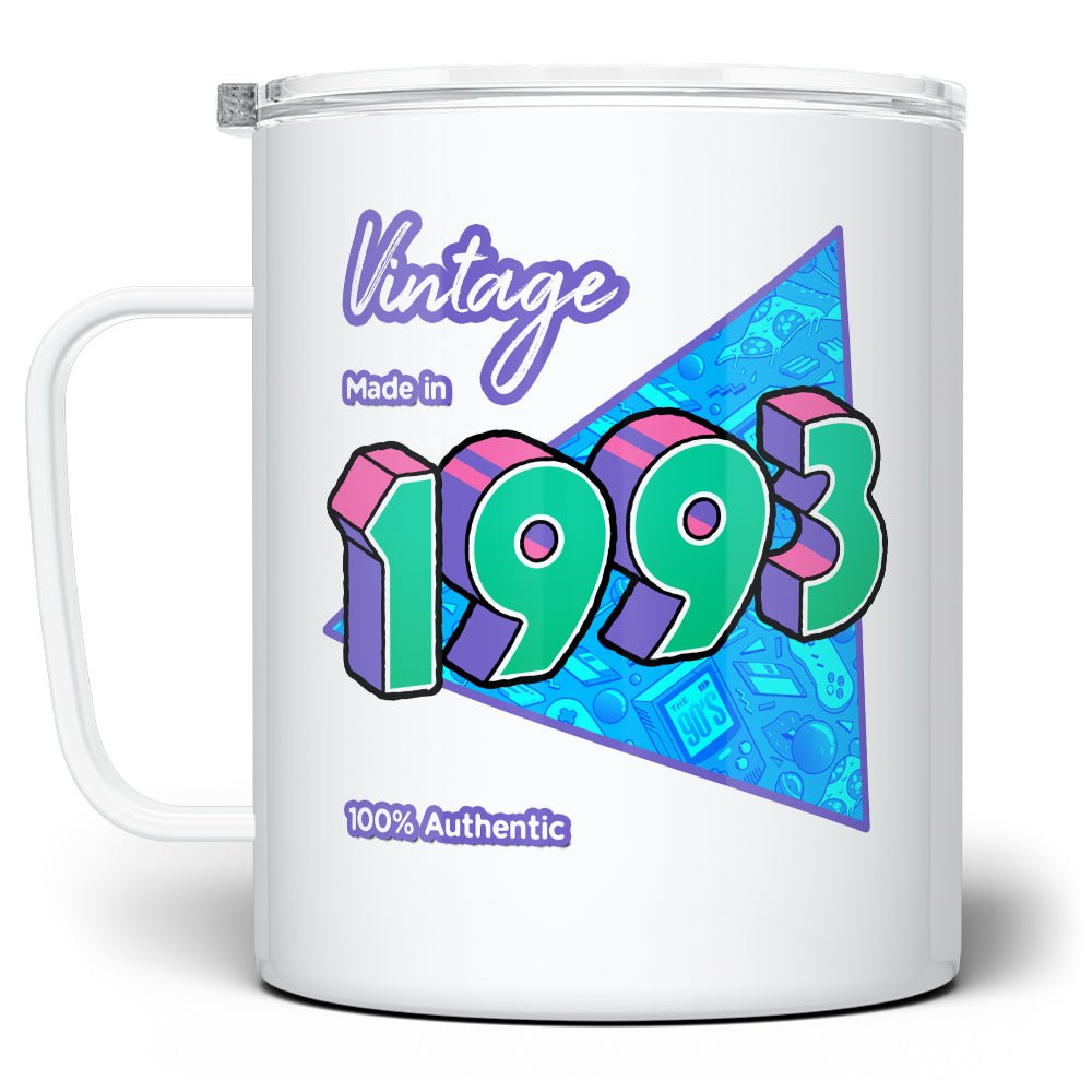Personalized Birth Year 1990's Retro Insulated Travel Mug | Loftipop