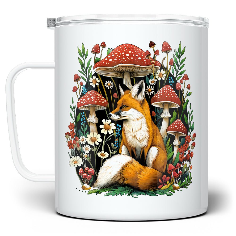 Woodland Forest Fox Insulated Travel Mug | Cottagecore Gifts | Loftipop