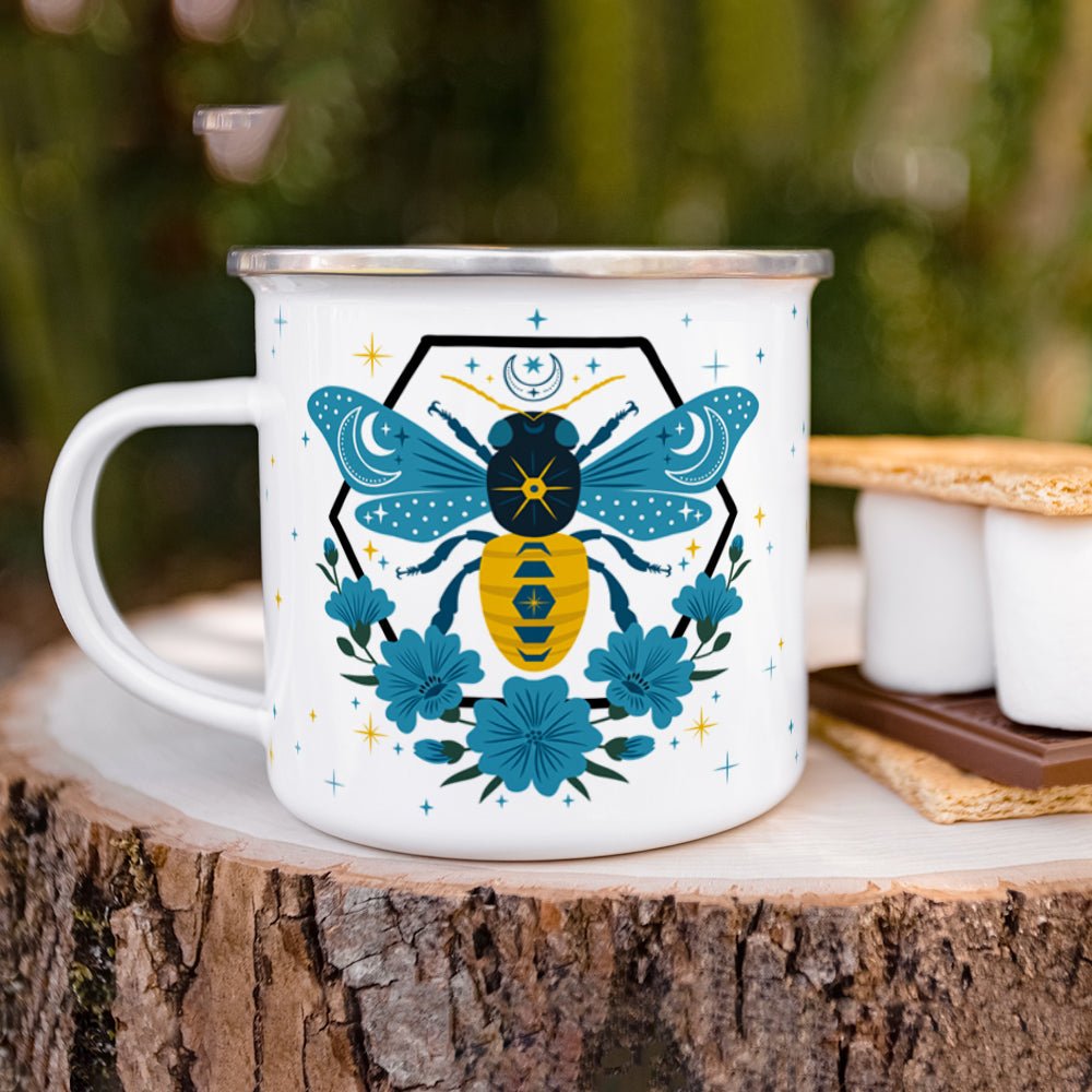 Celestial Bee Camp Mug | Spring Honey Bee Cup | Loftipop