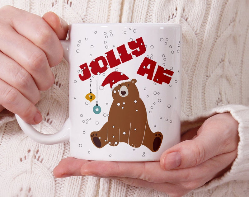 Jolly AF Mug | Christmas Holiday Mug | Loftipop