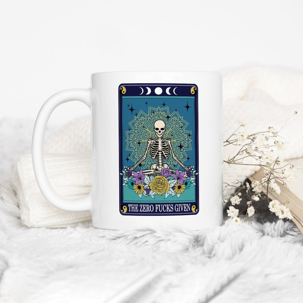 The Zero Fucks Given Tarot Card Mug Humorous Snarky Sweary Ts 5439